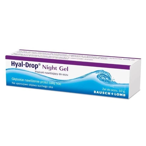 Hyal-Drop Night Gel Żel do oczu 10g - opinie, działanie, skład - Bausch ...