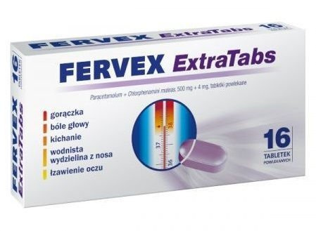 Fervex Extra Tabs x 16 tabletek - opinie, działanie, skład - Upsa - i-Apteka.pl