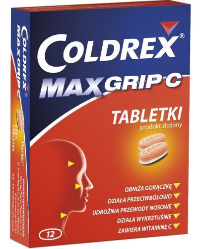 COLDREX MAXGRIP C x 12 tabletek - opinie, działanie, skład ...
