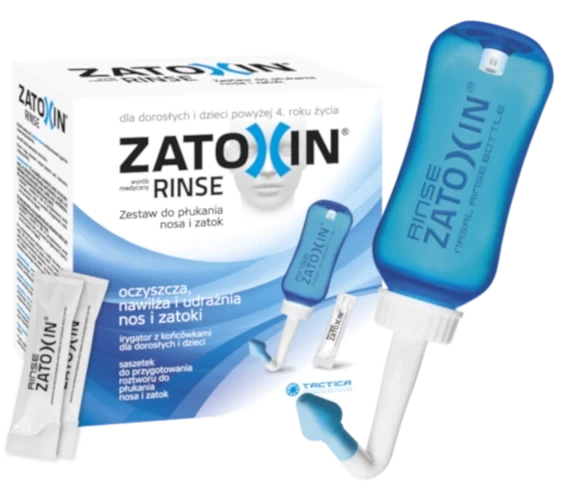 Zatoxin Rinse Zestaw irygator + saszetki (12 sztuk) - opinie, działanie ...