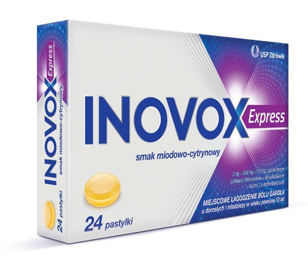Inovox Express smak miodowo-cytrynowy x 24 pastylki do ssania - opinie ...