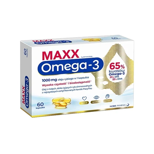 Maxx Omega 3 x 60 kapsułek - opinie, działanie, skład - Noris Pharma ...