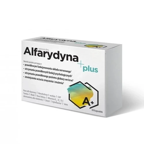 Alfarydyna Plus x 30 kapsułek - opinie, działanie, skład - Aflofarm - i-Apteka.pl