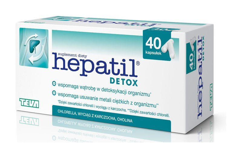HEPATIL DETOX x 40 kapsułek - opinie, działanie, skład - Teva - i-Apteka.pl