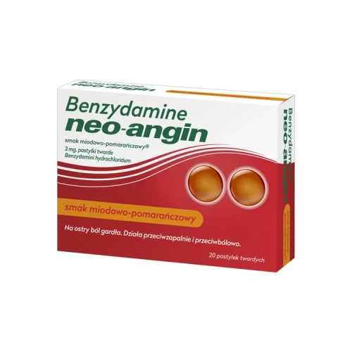Neo-Angin 3mg - Pastylki cytrynowe - 20 sztuk | i-Apteka.pl
