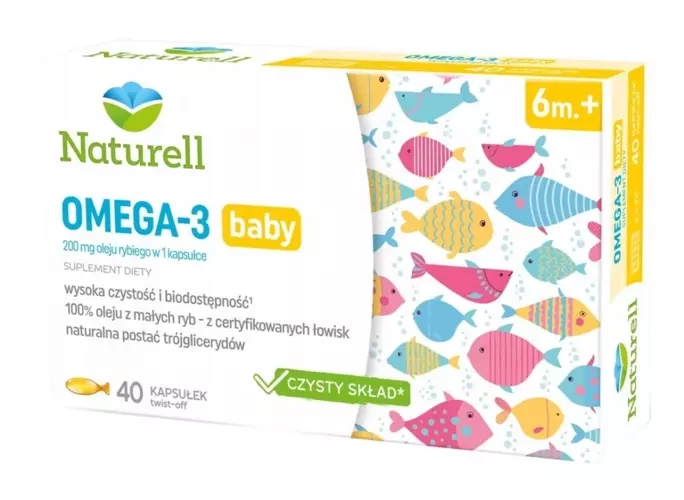 Naturell Omega-3 Baby x 40 kapsułek - opinie, działanie, skład - USP zdrowie - i-Apteka.pl