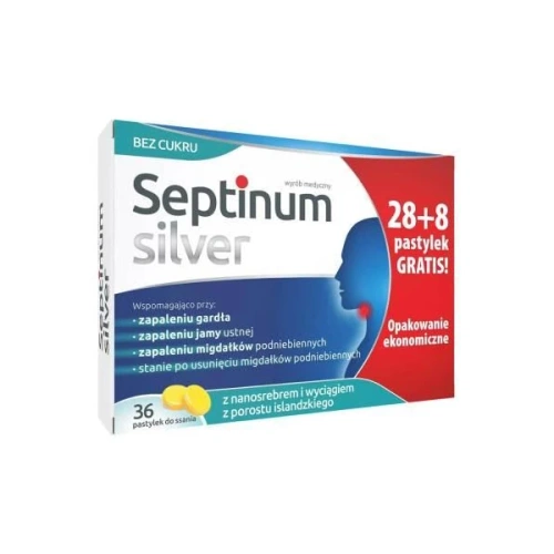 Septinum Silver x 36 pastylki do ssania - opinie, działanie, skład ...