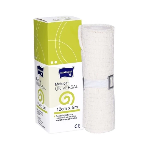 Matopat Universal Bandaż elastyczny 12m x 5cm z zapinką x 1 sztuka ...