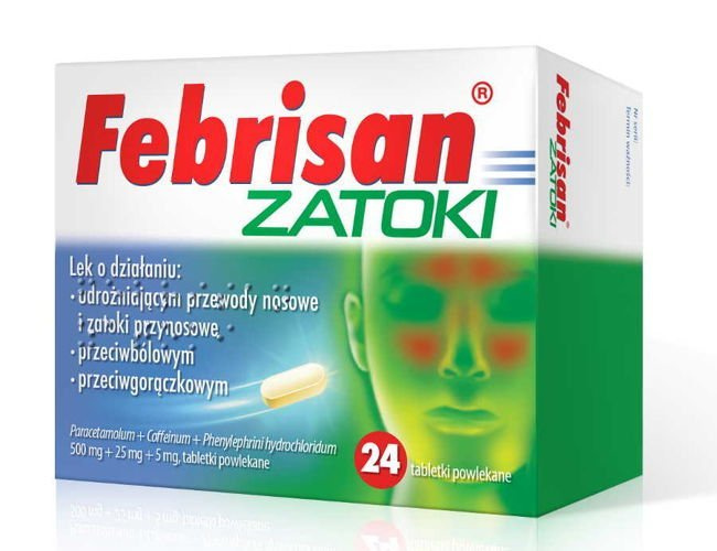 Febrisan Zatoki x 24 tabletki - opinie, działanie, skład - Takeda ...