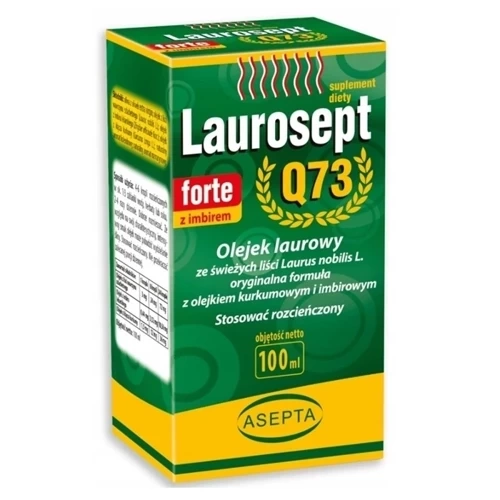 Laurosept Q73 Forte z imbirem 100ml - opinie, działanie, skład - Asepta - i-Apteka.pl