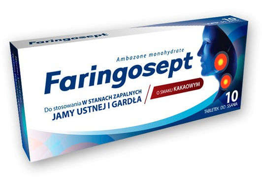 FARINGOSEPT x 10 tabl. do ssania - opinie, działanie, skład - Ranbaxy ...