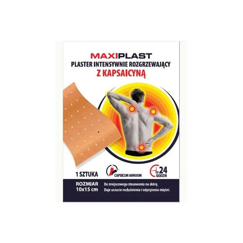 MaxiPlast Plaster intensywnie rozgrzewający z kapsaicyną x 50 sztuk ...