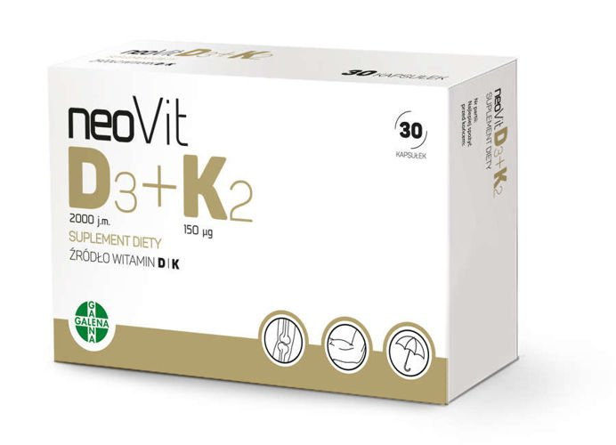neoVit D3+K2 x 30 kapsułek - opinie, działanie, skład - Galena - i ...