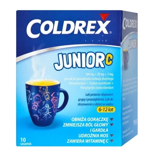 Coldrex Junior C x 10 saszetek - opinie, działanie, skład ...