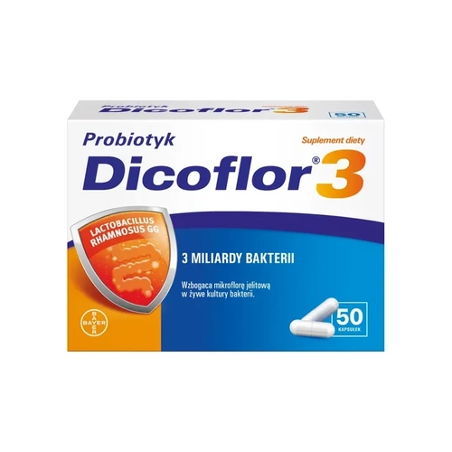 DICOFLOR 3 x 50 kapsułek - opinie, działanie, skład - Bayer - i-Apteka.pl
