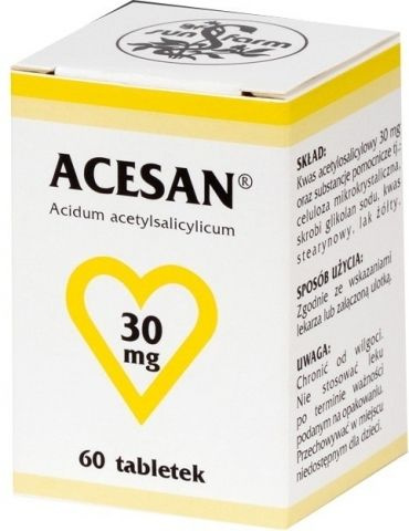 ACESAN 30mg x 63 tabletki - opinie, działanie, skład - Sun Farm - i ...